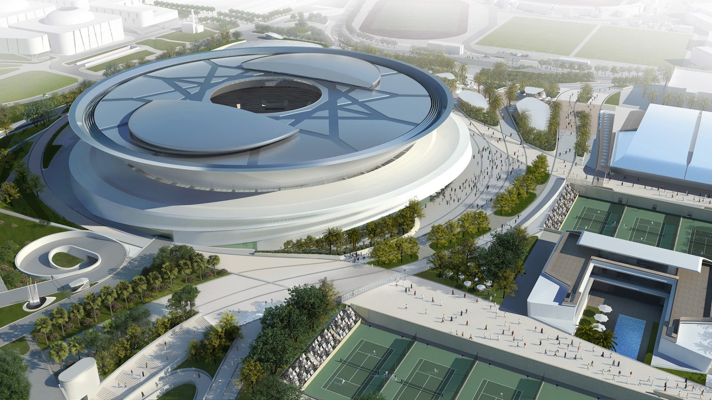 Khalifa Tennis Complex - Stadium wayfinding - Endpoint